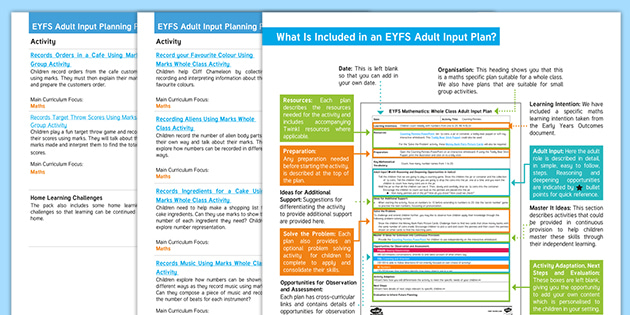 FREE! - EYFS Records, Using Marks ... Adult Input Planning and Resource ...