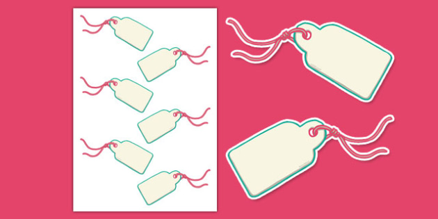 Tailors and Dressmakers Shop Price Tags (teacher made)