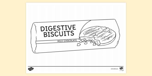 FREE! - Packet of Biscuits Colouring | Colouring Sheets