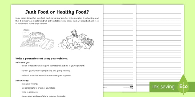 NAPLAN Style Writing Year 3 Or Year 5 Example Test Set 2 Persuasive Writing