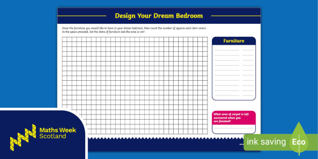 FREE! - Maths Week Scotland My Dream Bedroom Area Challenge