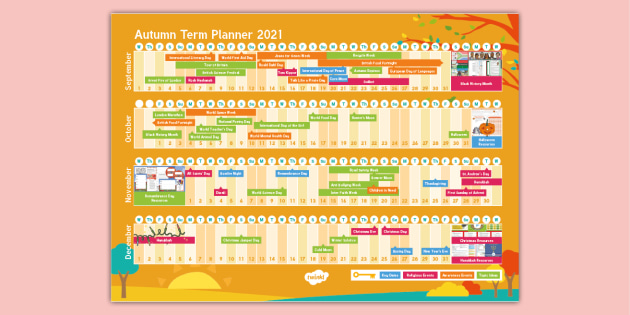 Autumn Term 2021 Display Calendar (teacher made)