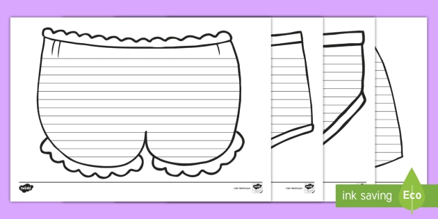 Underpants-Themed Writing Frames (teacher made)
