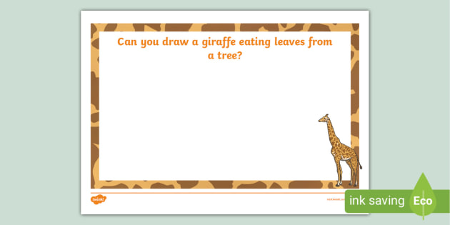FREE! - Giraffe Drawing Prompt (teacher made)