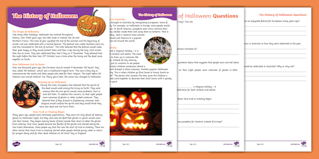 History Of Halloween Worksheet Students Of History: The History Of