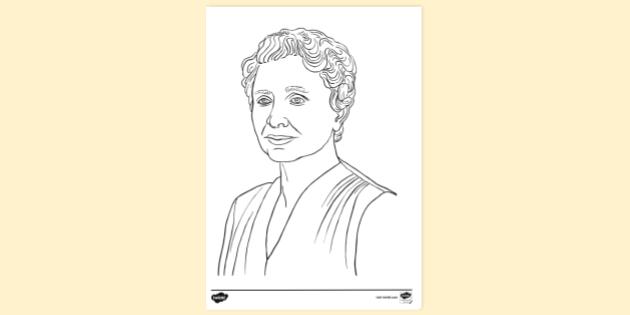 FREE! - Helen Keller | Colouring Sheets (teacher made)