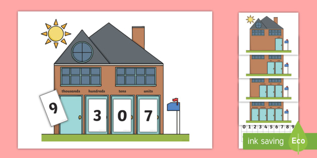House Themed Place Value Activity
