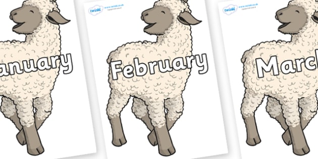 Months of the Year on Lamb