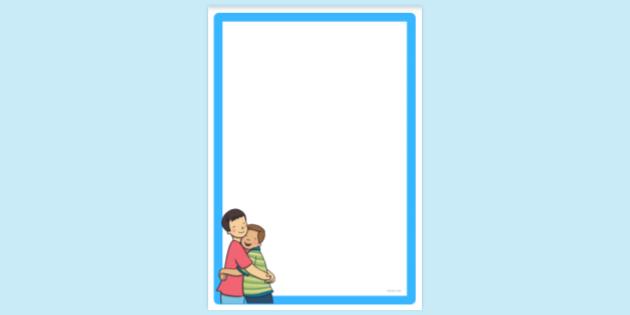 FREE! - Simple Blank Hugging Page Border | Page Borders | Twinkl