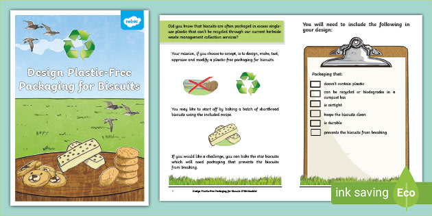 Design Plastic-Free Packaging for Biscuits STEM Booklet