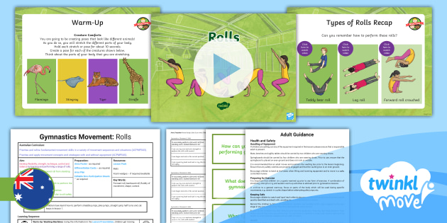 Move PE Year 3 Gymnastics: Movement Lesson 2: Rolls Lesson Pack