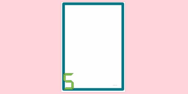 FREE! - Number 5 Page Border | Page Borders | Twinkl