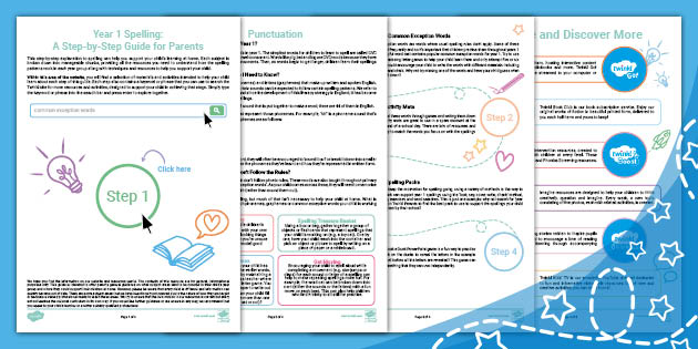 Year 1 Spelling: Parent Guide and Activities Pack