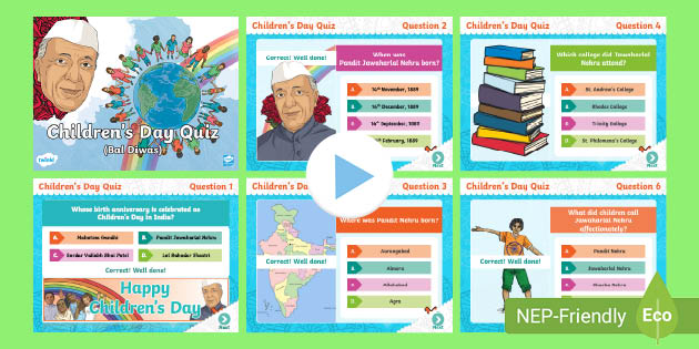 Children's Day Quiz PowerPoint (teacher made)