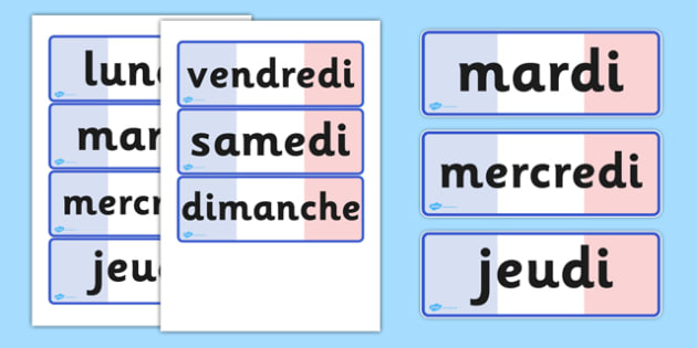 FREE! - Days of the Week Word Cards (teacher made)