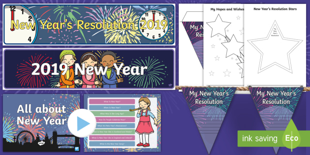 EYFS All About New Year's Resolutions Resource Pack