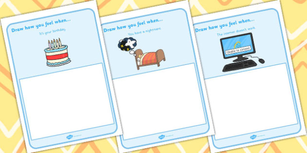 Draw How You Feel When Worksheet Set 5