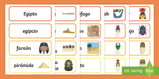 Tarjetas de vocabulario: El antiguo Egipto