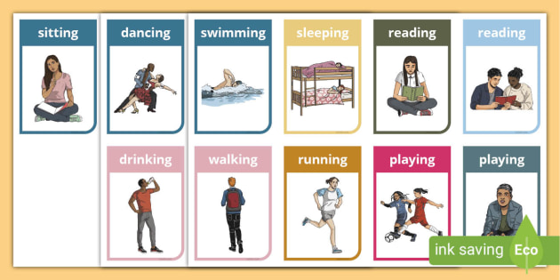 Older Learners: What Are They Doing? Verb Cards