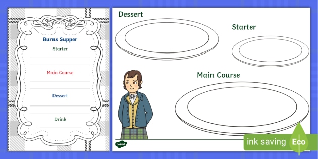 Design a Burns Supper Menu