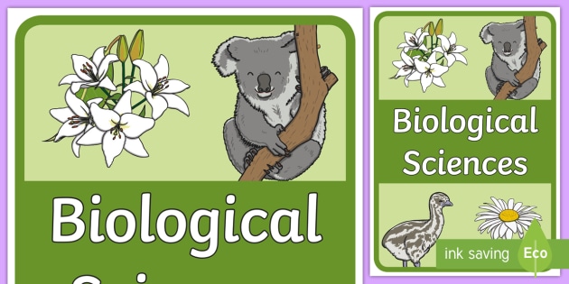 Biological Sciences Book Cover (teacher made)