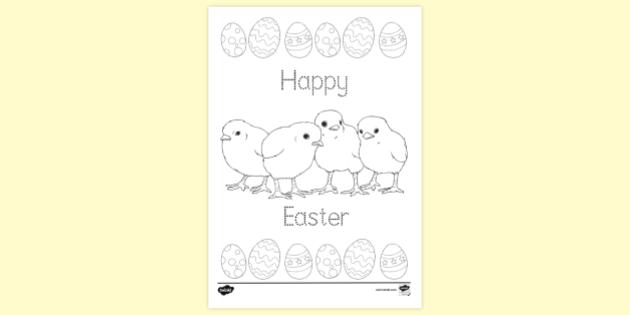 FREE! - Happy Easter Colouring Page | Colouring Sheets