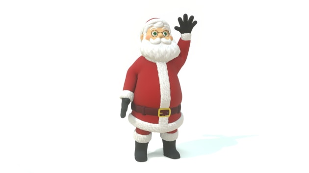 Santa Augmented Reality (AR) Quick Look Model Educational Teaching Resource