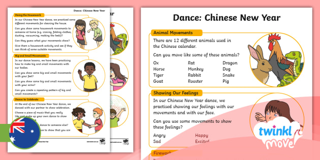 Foundation Dance: Chinese New Year: Home Learning Tasks