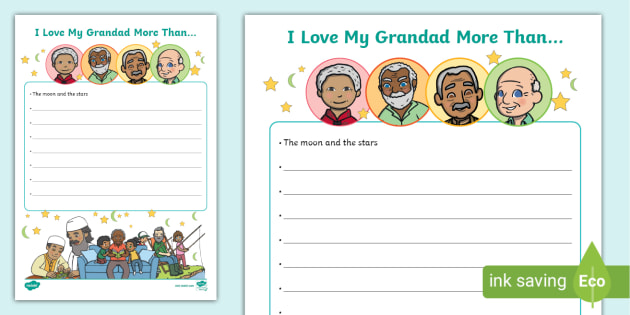 I Love My Grandad More Than… List Writing Activity
