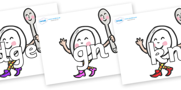 Silent Letters on Plate and Spoon (teacher made)