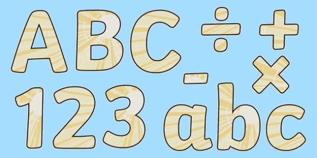 Light Themed Display Letters and Numbers Pack