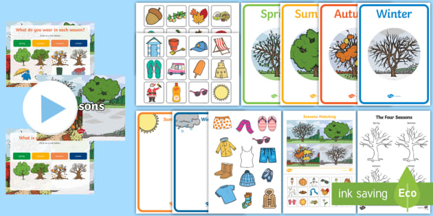 Seasons Activity Pack | Spring Writing Prompt Kindergarten