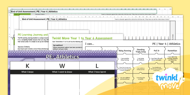 Assessment Pack - Year 4 PE Athletics Lesson (teacher made)