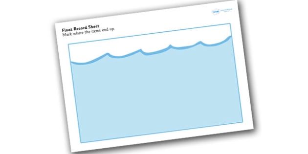 FREE! - Float Record sheet (teacher made)