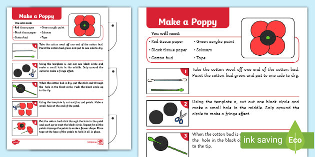 Making Poppies Activity (teacher made)
