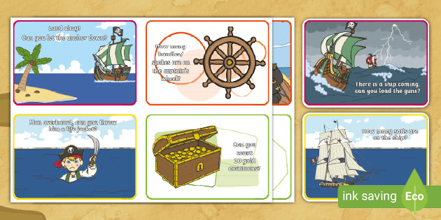 Challenge Cards Pirate Ship (teacher made)