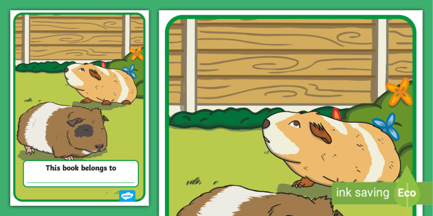 FREE! - Guinea Pig Themed Book Cover (teacher made)