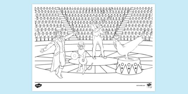 FREE! - Circus Ringmaster with Animals Colouring | Colouring Sheets