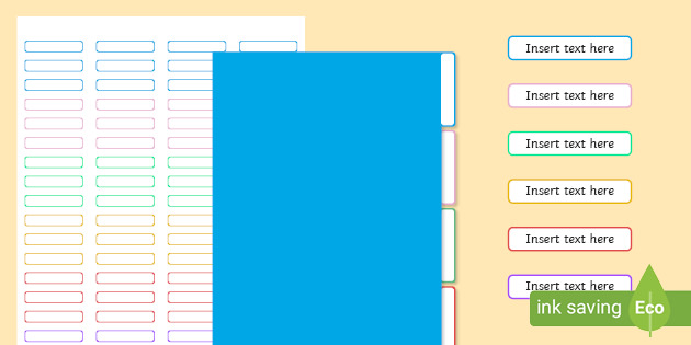 FREE! - Editable Divider Labels (teacher made)