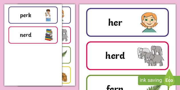 Er Sound Word Cards (teacher made)
