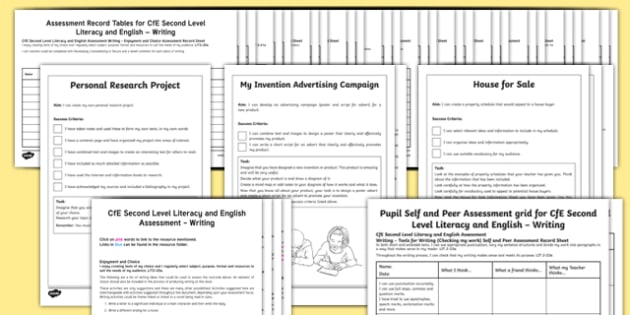 CfE Second Level Writing Assessment Pack CfE Second Level Writing Assessment Pack
