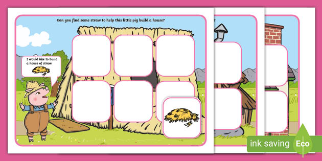 👉 The Three Little Pigs Building Houses Sorting Activity