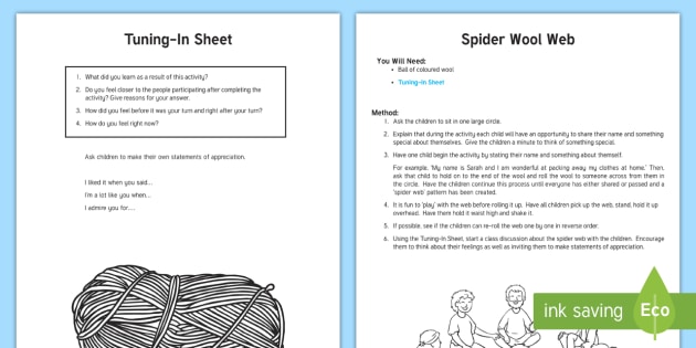 Spider Wool Web Activity (teacher made)