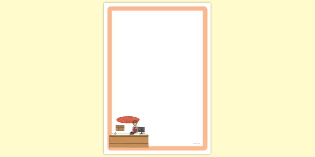 Receptionist Page Border | Twinkl Page Borders