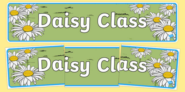 Daisy Themed Classroom Display Banner (teacher made)