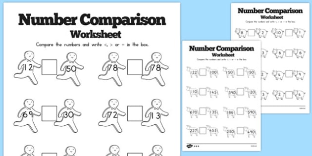 The Gingerbread Man Number Comparison Worksheet - australia