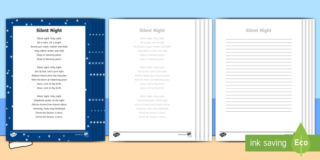 Christmas Carol Handwriting Practice Activity Pack