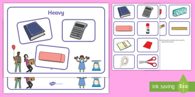 Comparing Mass Cut-Outs - , hefting, comparing, weight, ACMMG006 ...