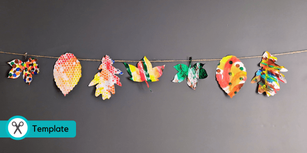 * NEW * Leaf Garland Paper | Autumn Craft (teacher made)