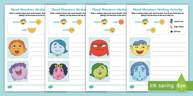 Mood Monsters Early Writing Activities (teacher made)